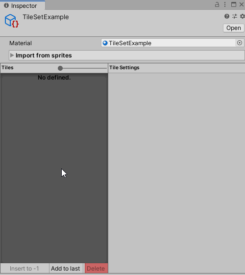 Procedure for creating TileSet | Nostalgia Documentation